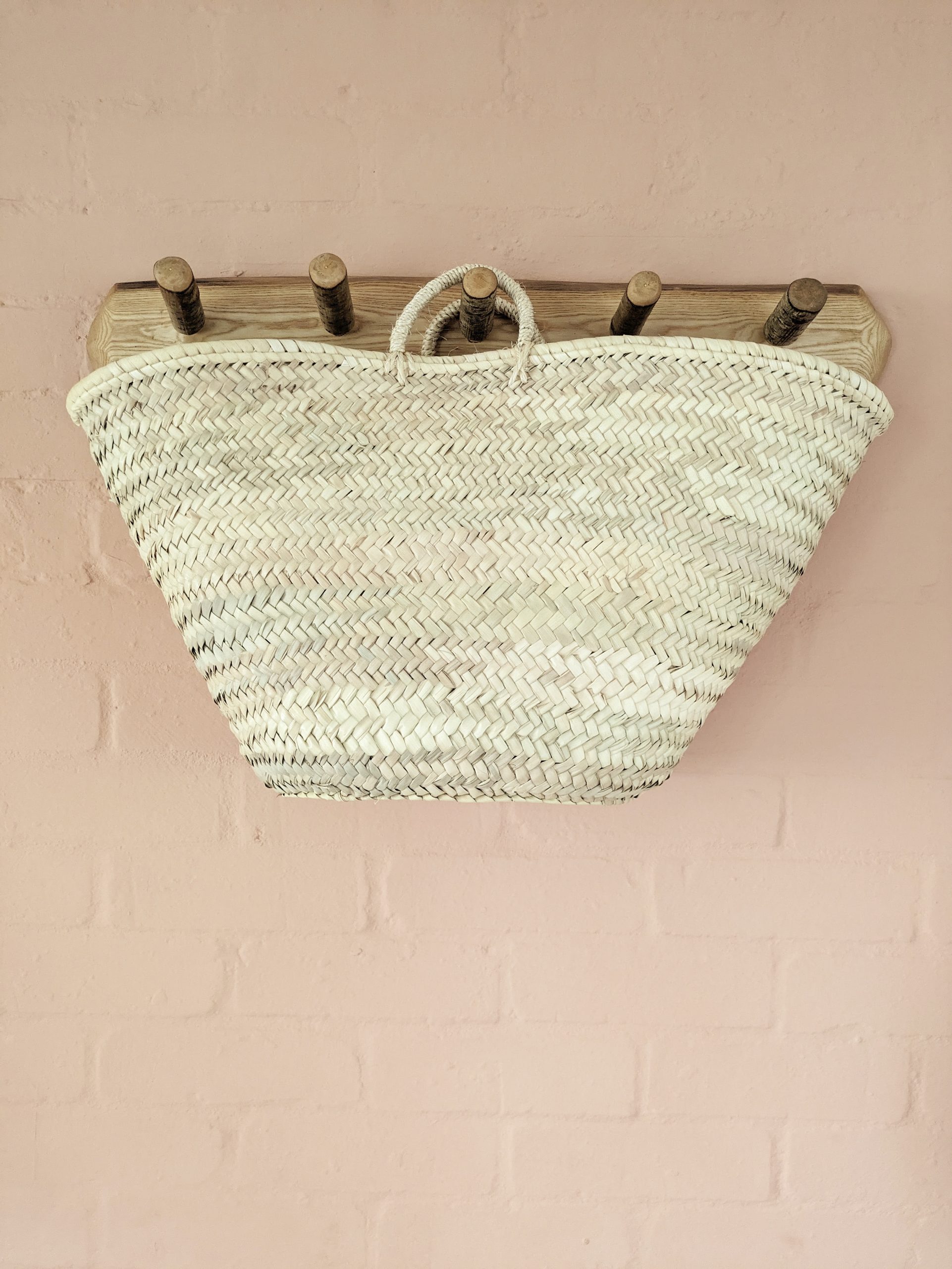 Simple Palm French Market Shopping Basket